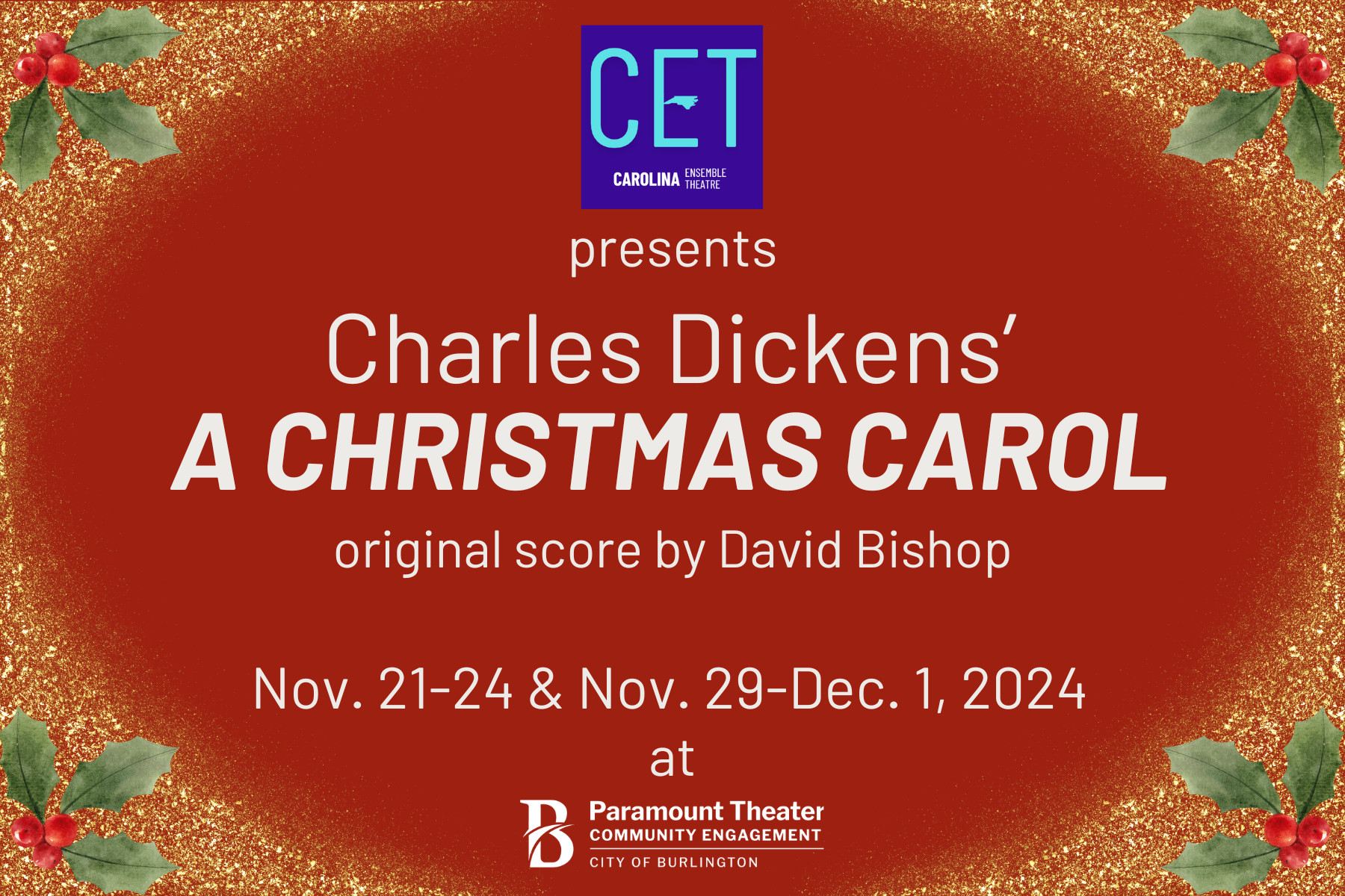 A Christmas Carol 2024 – Carolina Ensemble Theatre